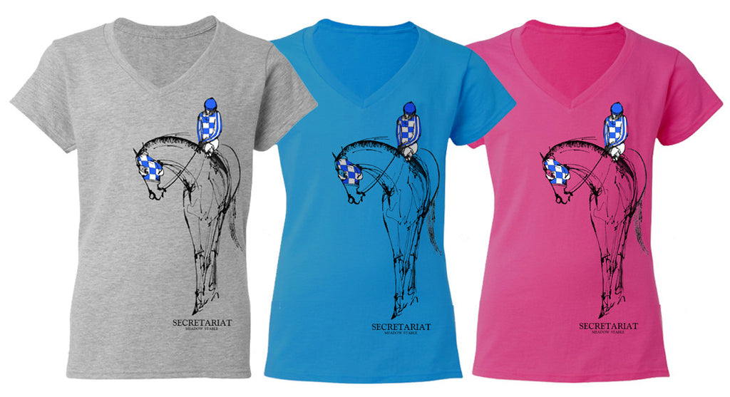 Secretariat Ladies T-Shirt - Grey – Claiborne Farm